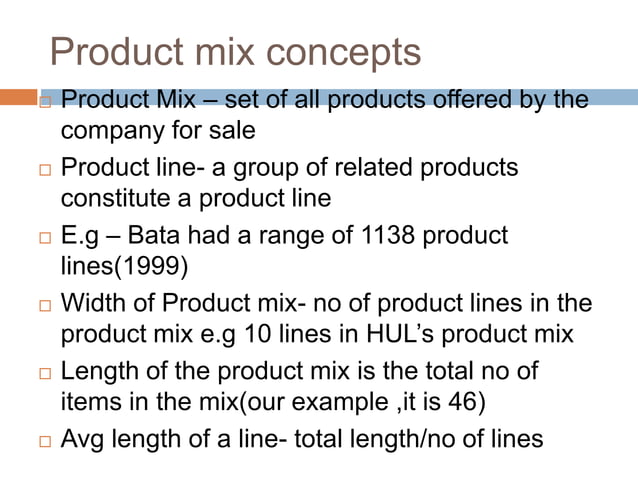 Product mix strategies | PPTX