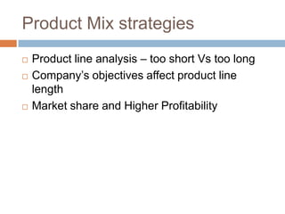 Product mix strategies | PPTX