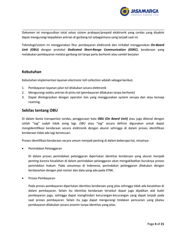 Electronic Toll Collection | PDF