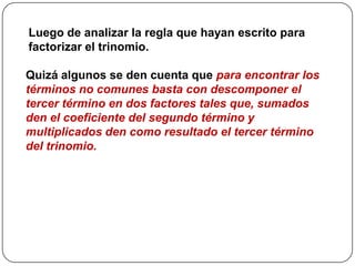 Producto De Dos Binomios Con Un Termino Comun | PPTX