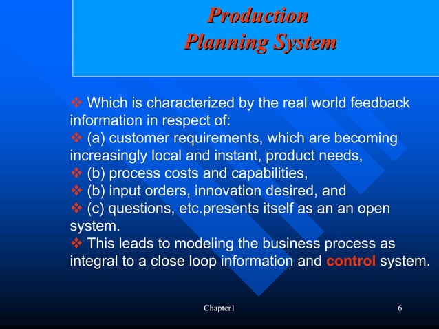 Product Operation Planning & Control | PDF