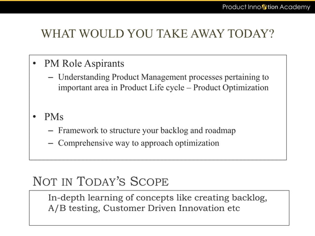 Webinar Product optimization | PPTX | Business | Business and Finance