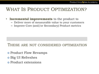 Webinar Product optimization | PPTX | Business | Business and Finance