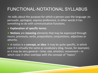 Product oriented syllabus1 | PPTX