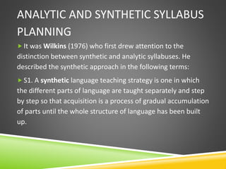 Product oriented syllabus1 | PPTX