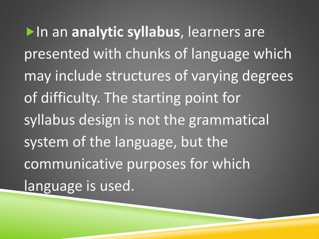Product oriented syllabus1 | PPTX | Homework and Study | Education