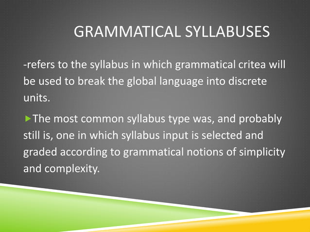 Product oriented syllabus1 | PPTX | Homework and Study | Education