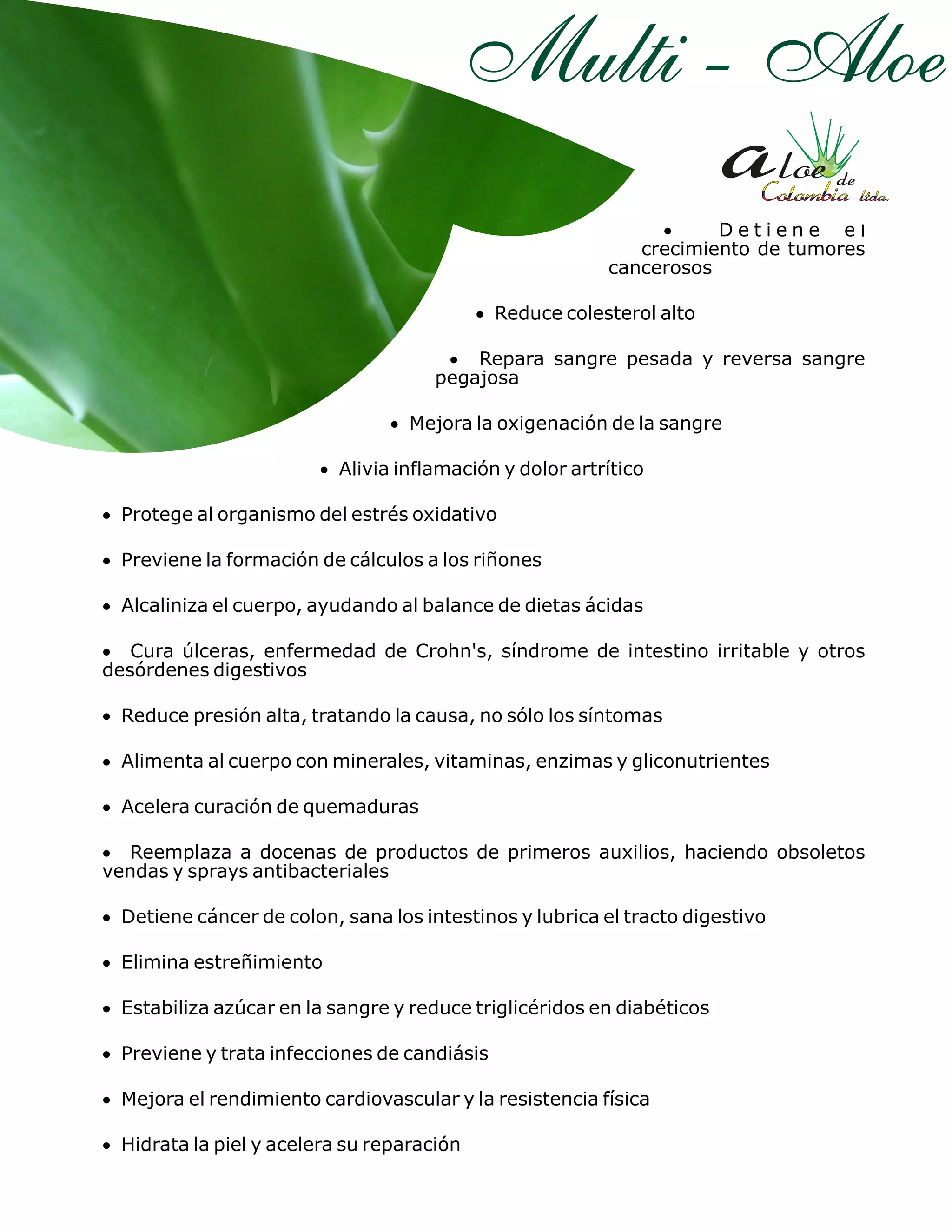 Productos anticancer- alogen - multialoe | PDF