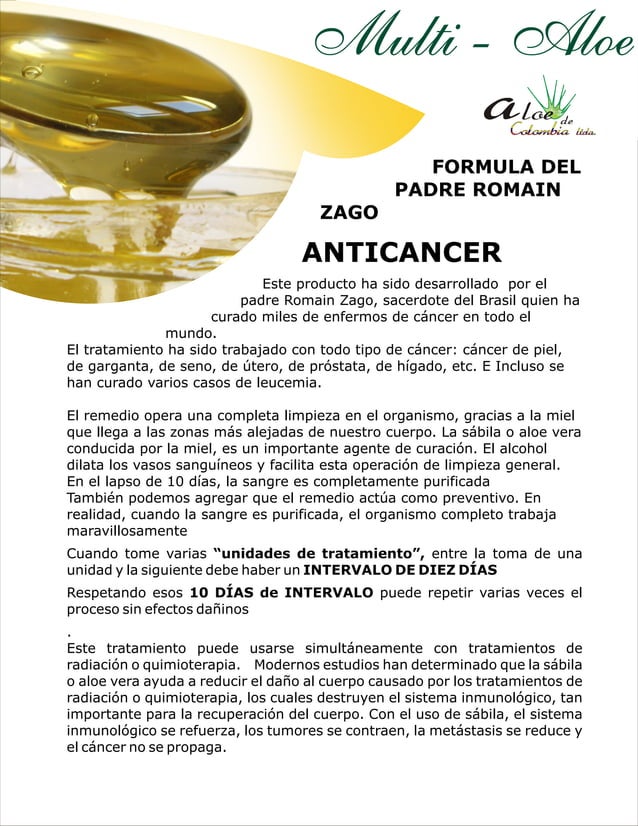Productos anticancer- alogen - multialoe | PDF