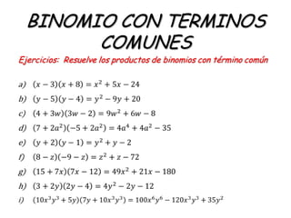 Productos notables | PPTX