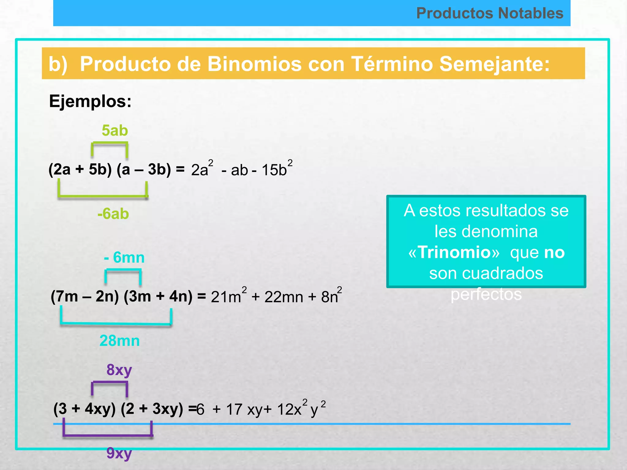Productos notables | PPTX