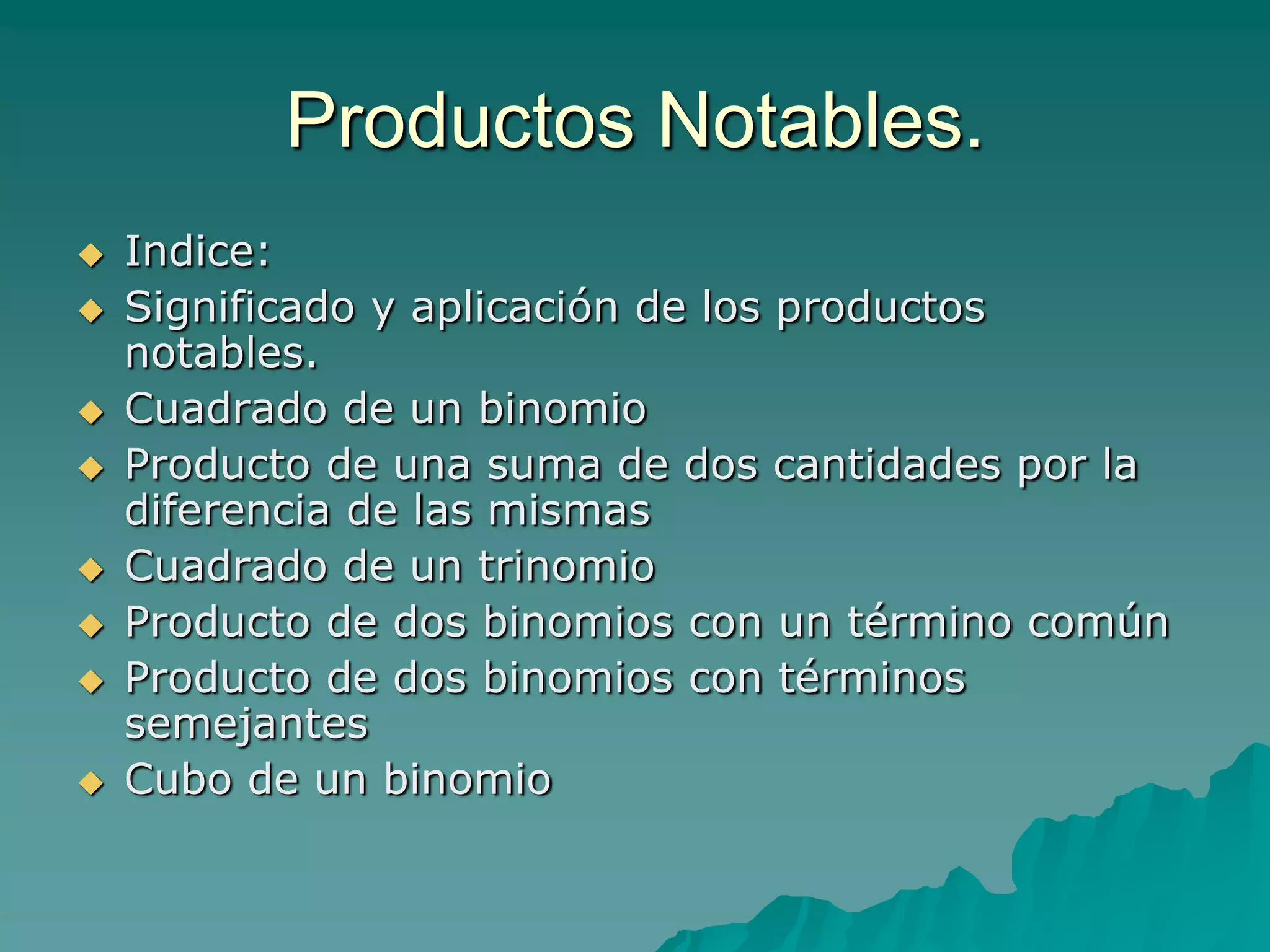 Productos notables | PPT