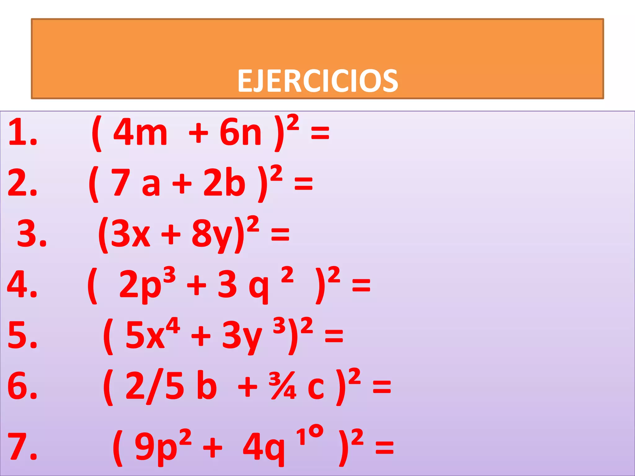 Productos notables algebra | PPT
