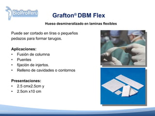 BioProPeru: Productos Osteobiologicos | PPT