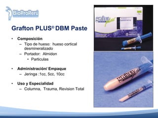 BioProPeru: Productos Osteobiologicos | PPT