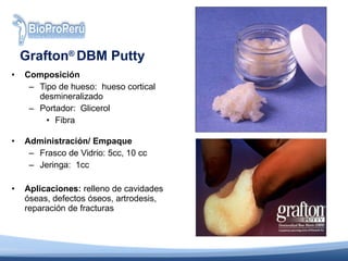 BioProPeru: Productos Osteobiologicos | PPT