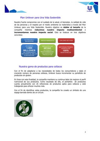 Productos Unilever para Celíacos | PDF