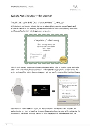 WISeAuthentic Product Overview Brochure | PDF