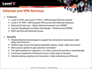 Level 3 Product Overview | PPT