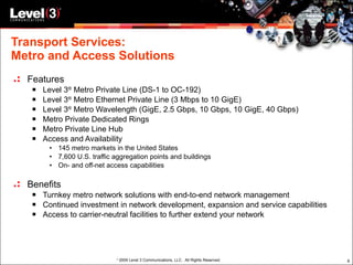 Level 3 Product Overview | PPT