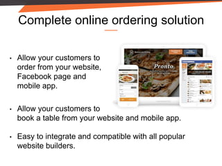 Restaurant Ordering Website with Mobile App | PPT