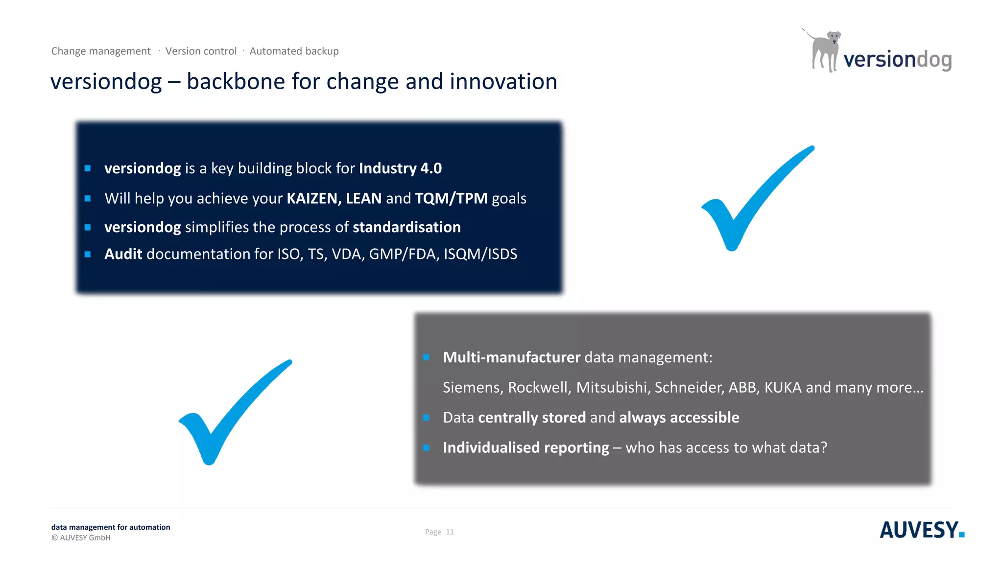 Overview: versiondog - the data management system for automation | PDF