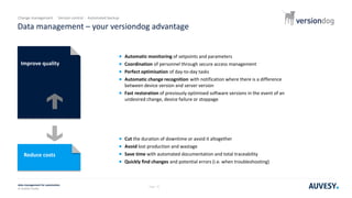 Overview: versiondog - the data management system for automation | PDF