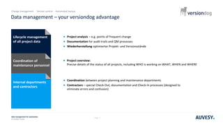 Overview: versiondog - the data management system for automation | PDF