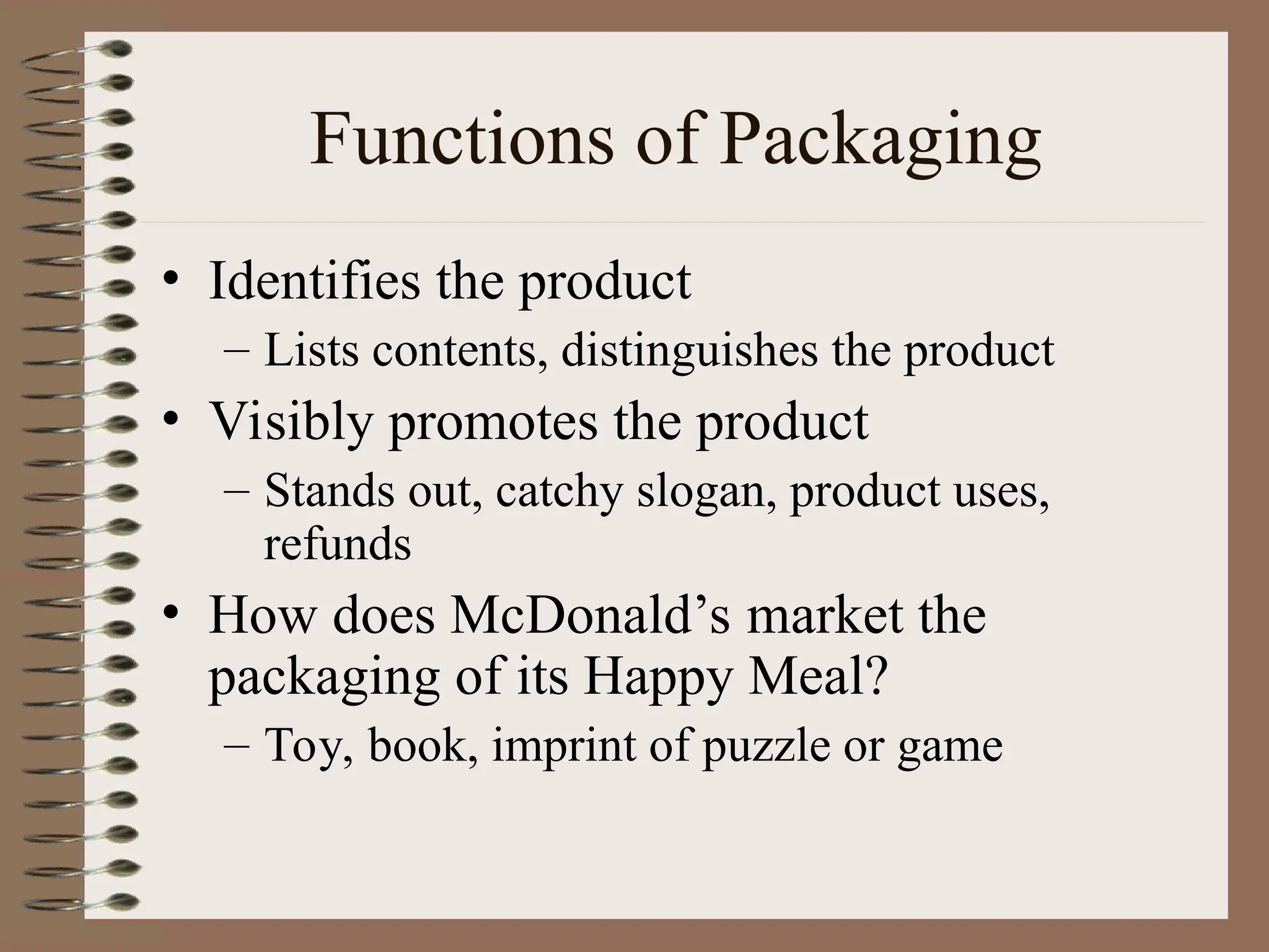 Product Packaging and Labeling detail explanation about the packaging ...