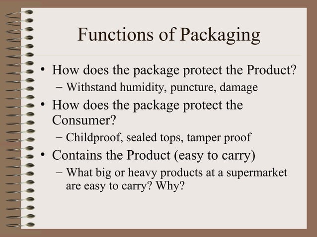 Product Packaging and Labeling detail explanation about the packaging ...