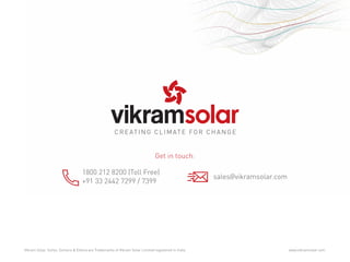 VIKRAM SOLAR'S PRODUCTS & PERFORMANCE COMMITMENT | PDF