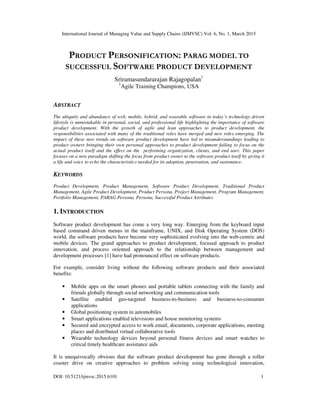 Product personification parag model to | PDF