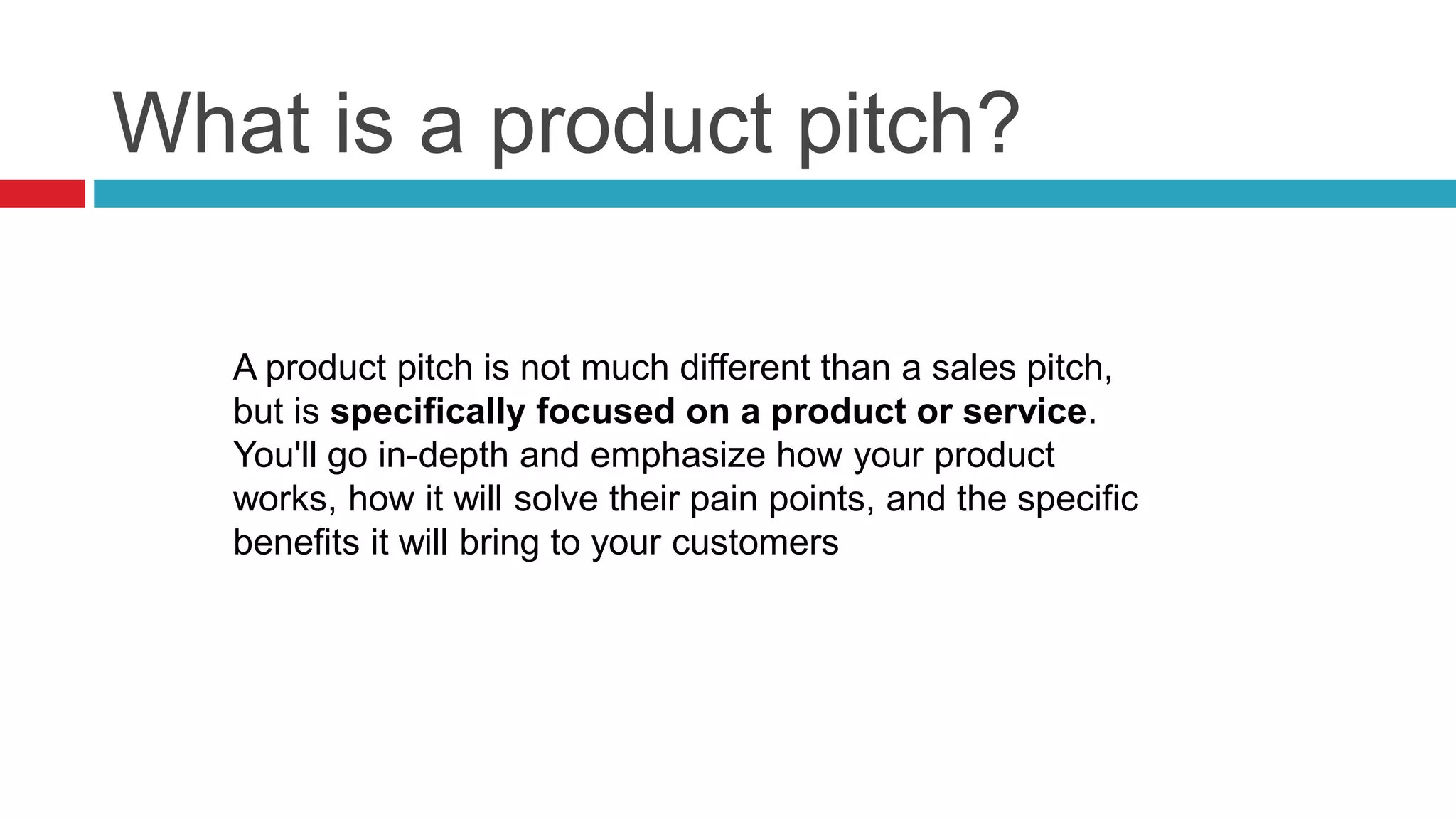 Tips for pitching your product | PPSX