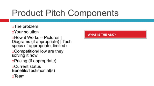 Tips for pitching your product | PPSX