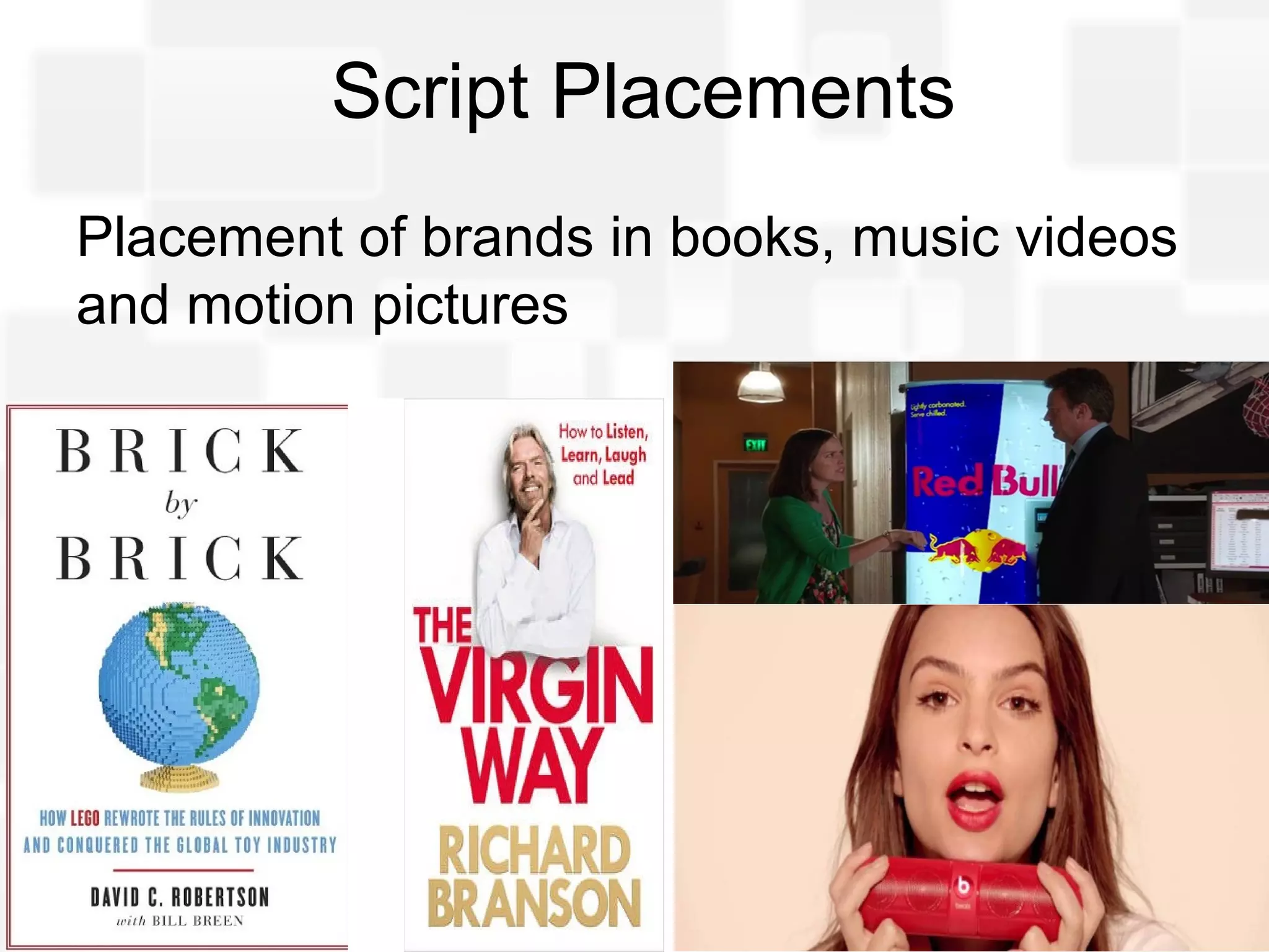Product Placement: The art of subtle and effective promotion. | PPT