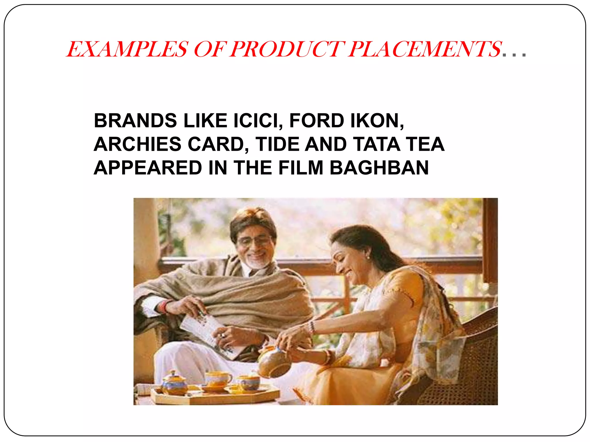 Product placements | PPT
