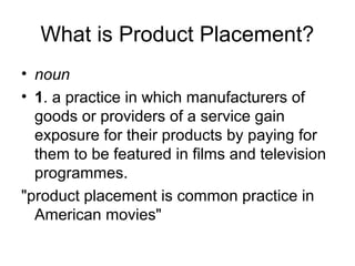 Product placements in Movies | PPT