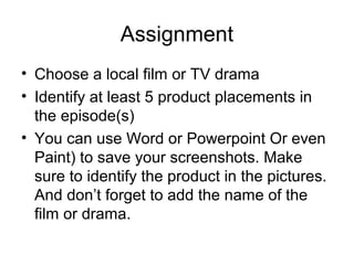Product placements in Movies | PPT