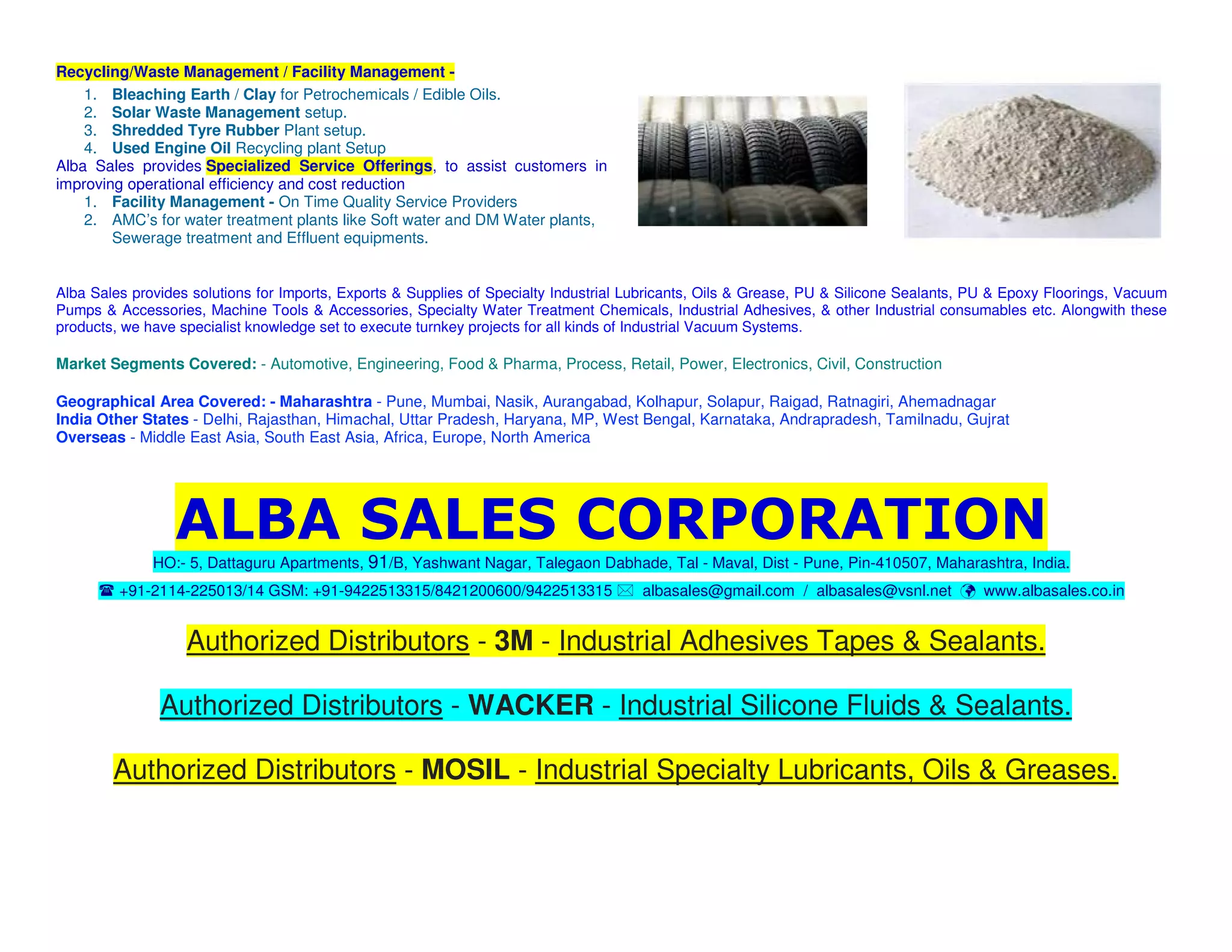 Product portfolio – alba sales corporation | PDF