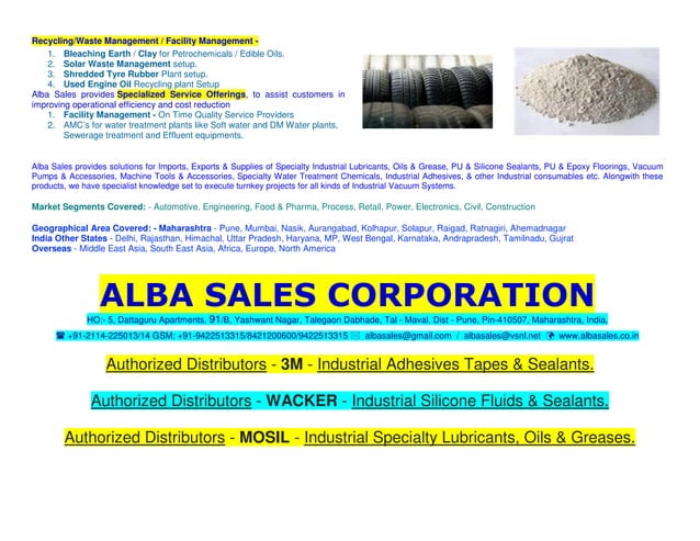 Product portfolio – alba sales corporation | PPT