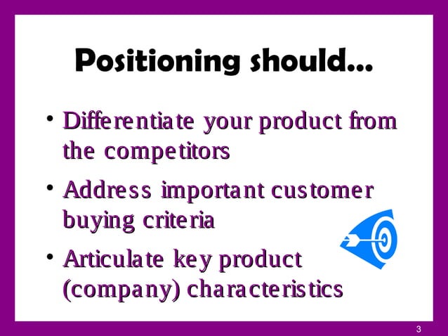 Product positioning | PPT