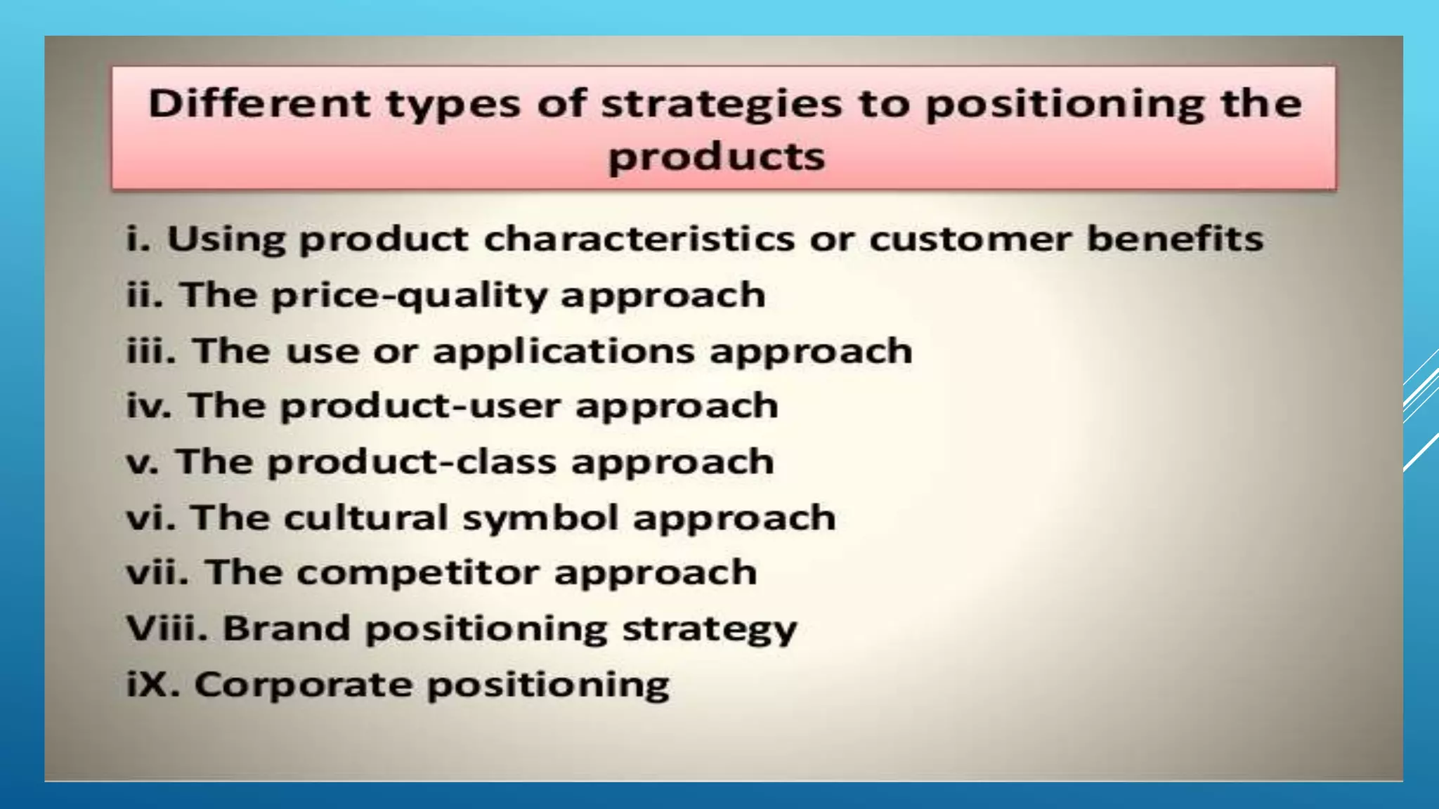 Product positioning ppt | PPTX