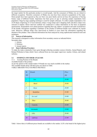 Product positioning a study of soap industry in dhaka city | PDF