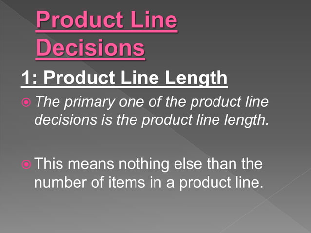 ppt on Product positioning, product line, product line decisions | PPT