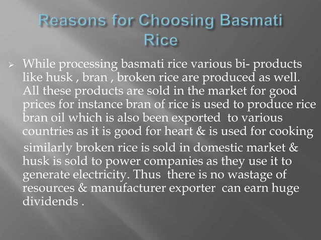 Product presentation basmati rice export | PPTX
