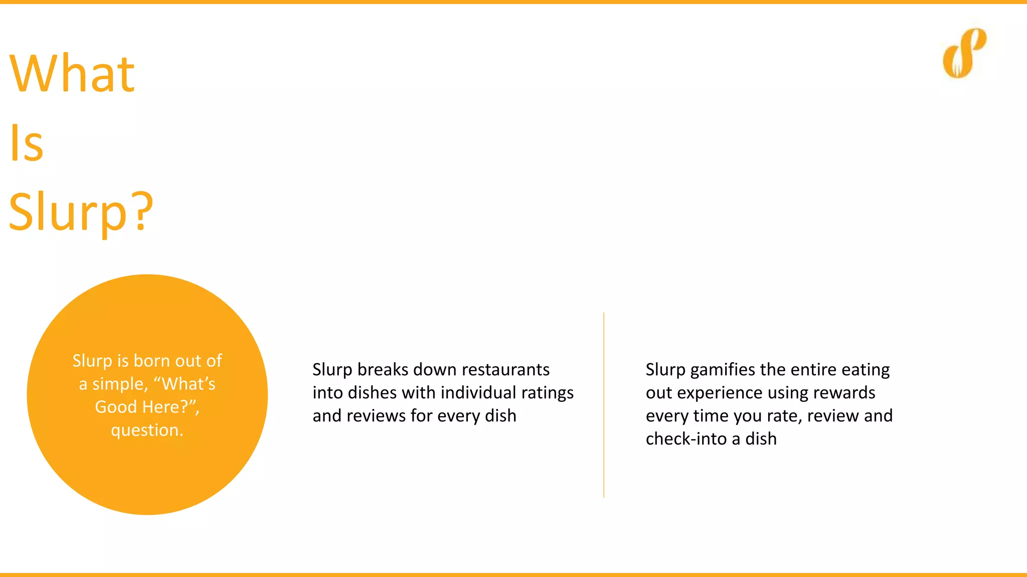 Slurp Product Presentation | PPTX | Bars & Restaurants | Attractions