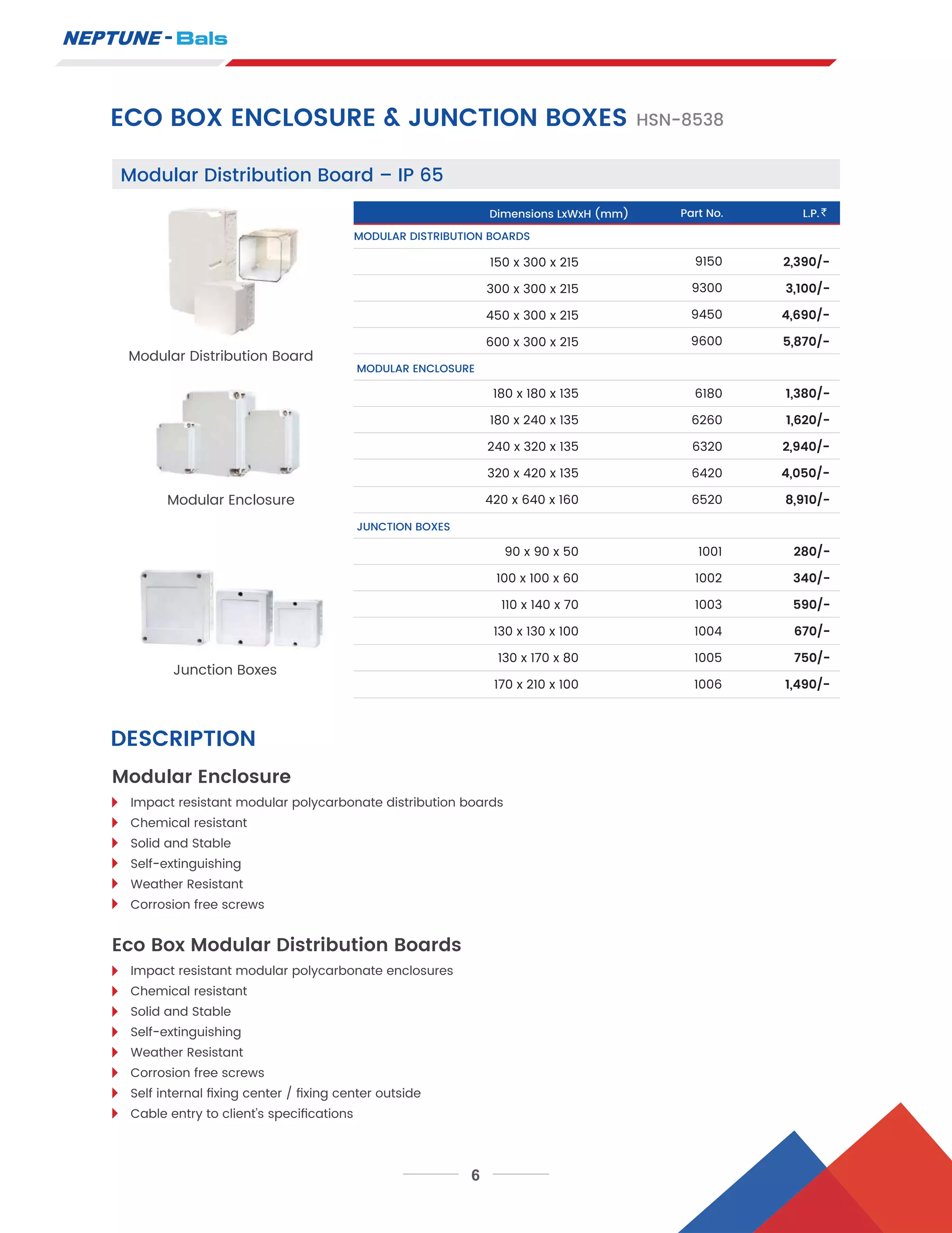 Product Preview & Price List - Neptune India | PDF