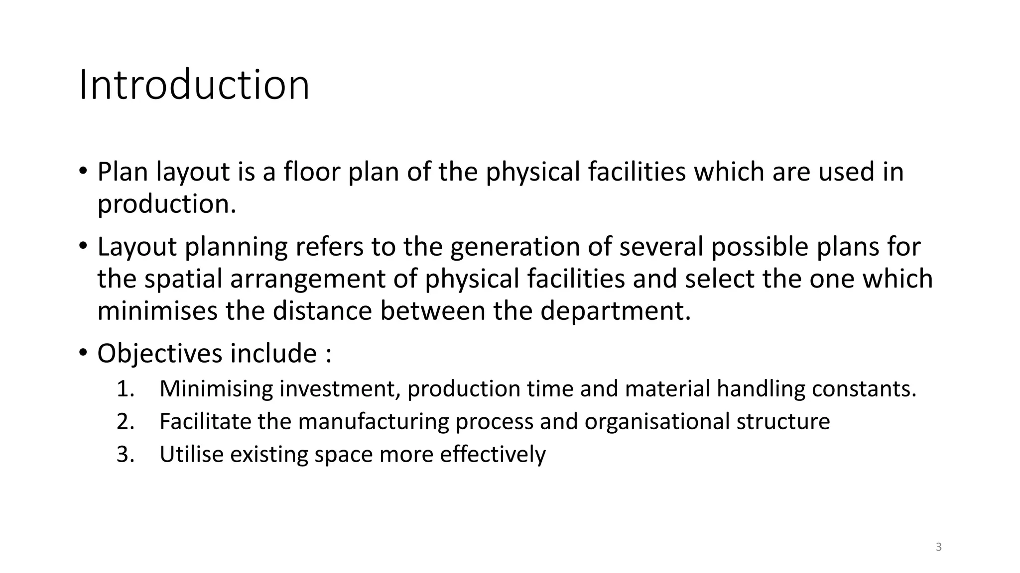 Product, process, fixed and group layouts