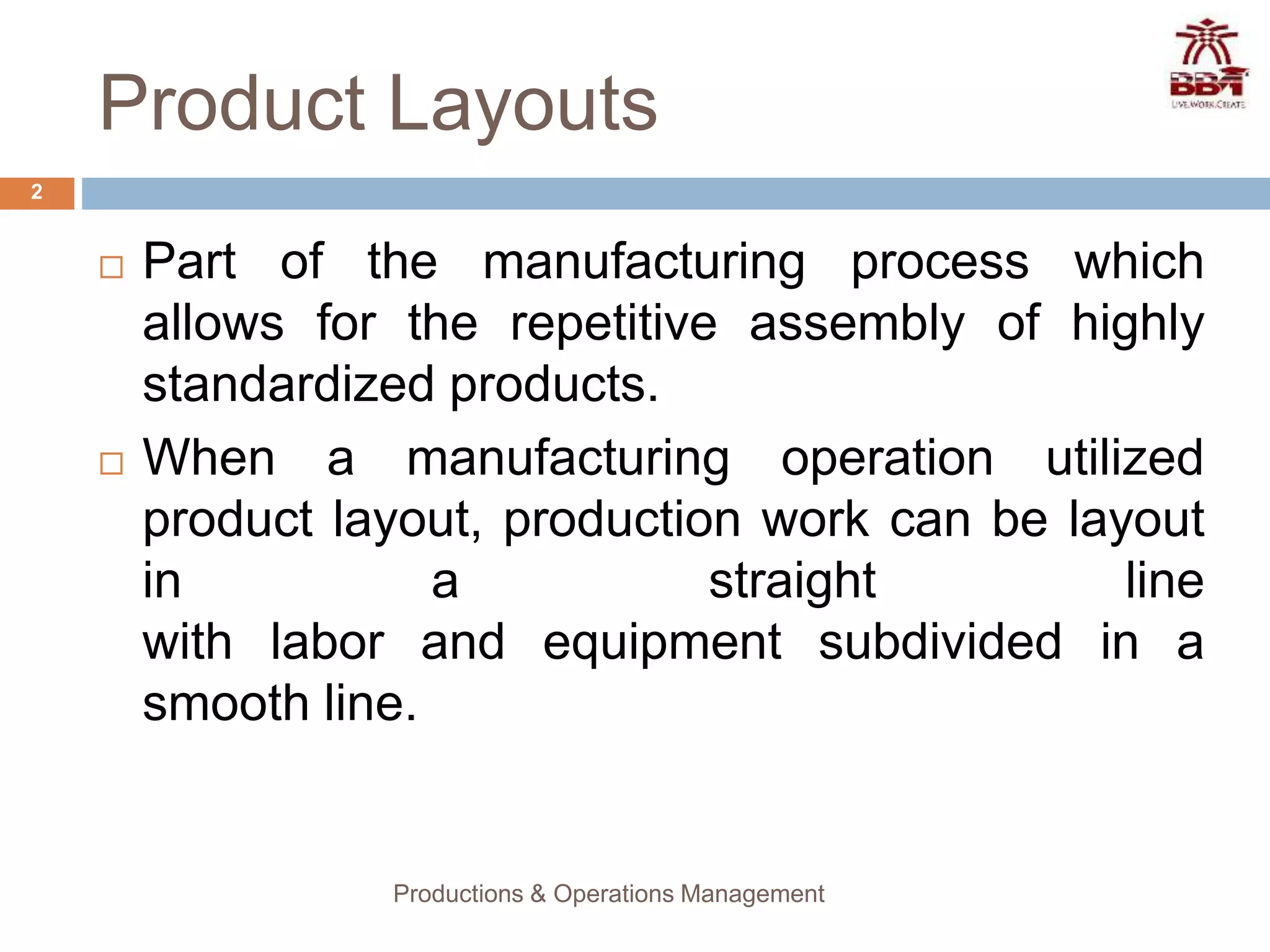 Product & Process Layouts | PPTX