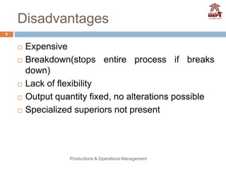 Product & Process Layouts | PPT